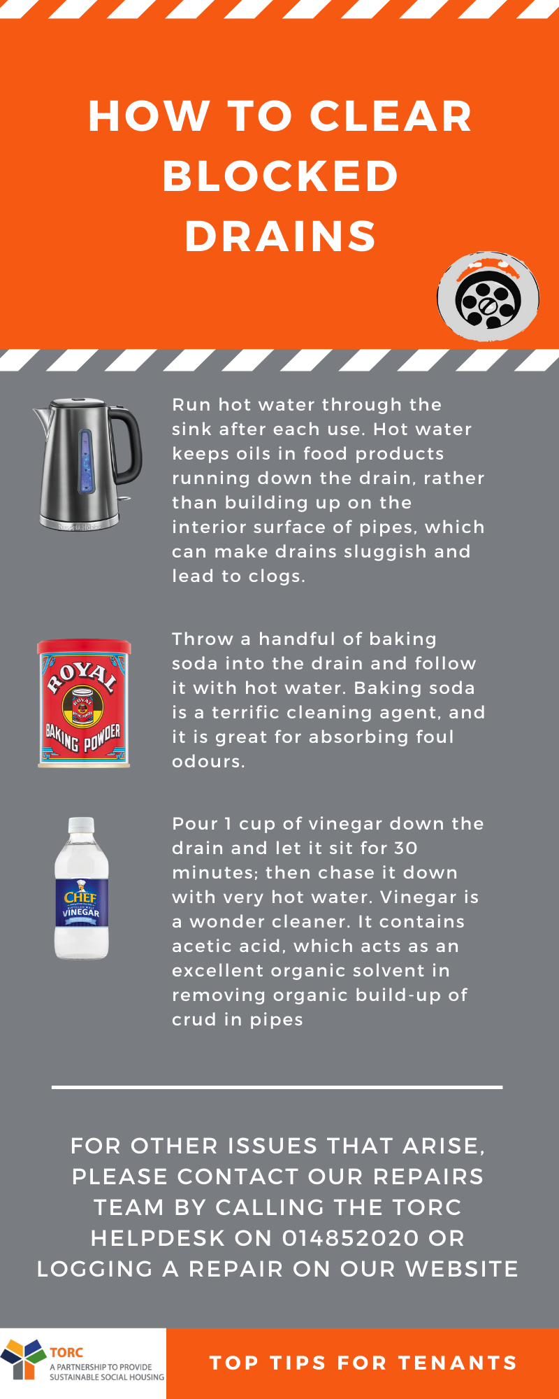 TORC Top Tips for Tenants - How to Clear Blocked Drains ...
