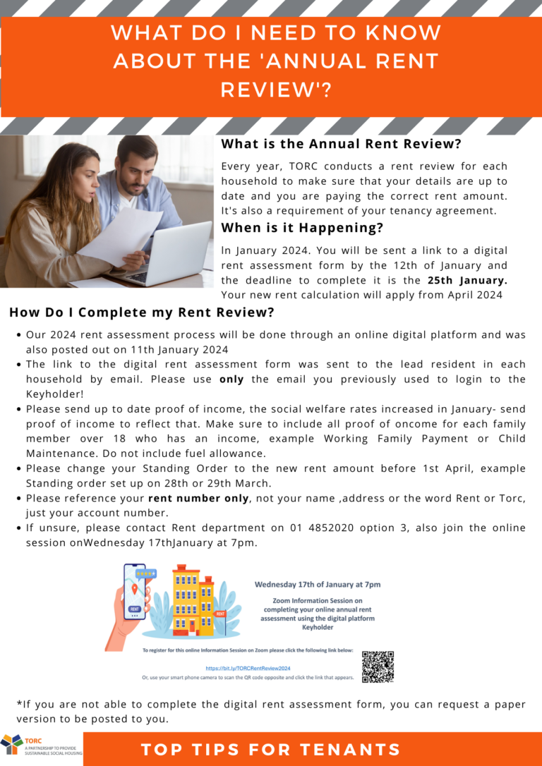 January Top Tip: Annual Rent Review - Torcsustainablehousing